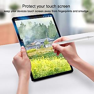 KECOW Replacement Magnetic Caps Active Stylus Pen, 2 Mesh Tip Caps (White)