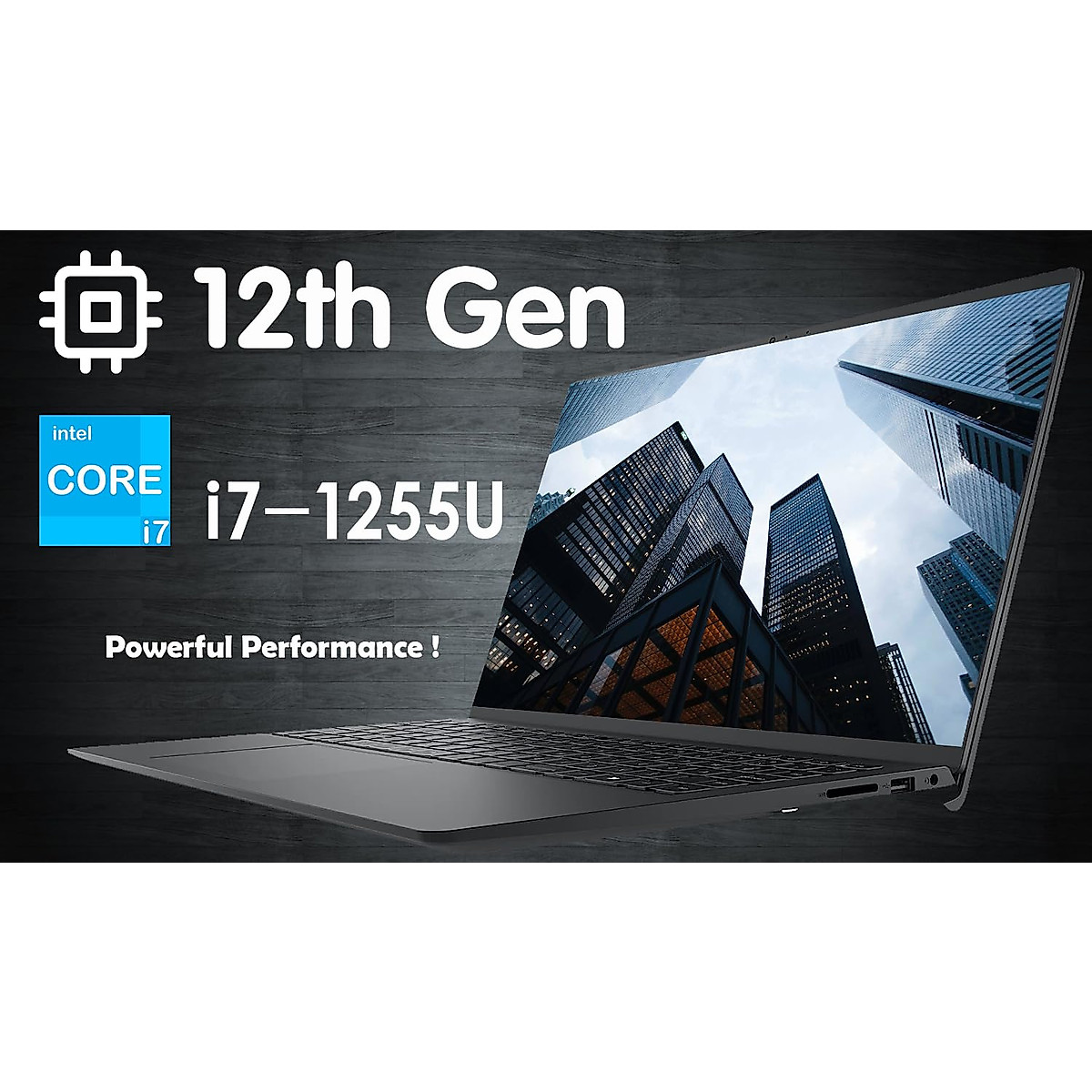 Dell Inspiron 15.6 Inch FHD Business Laptop, 12th Gen i7-1255U, 32GB RAM, 1TB SSD, Windows 11 Pro, Backlit Keyboard, HDMI, USB - C, Black