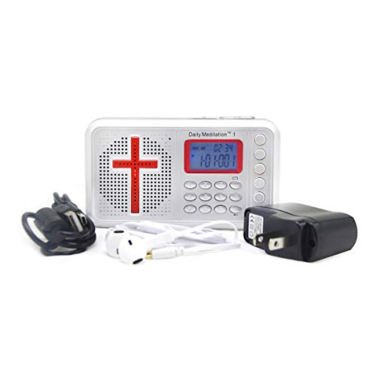 Daily Meditation 1 NIV Audio Bible Player - New International Version Electronic Bible (with Rechargeable Battery, Charger, Ear Buds and Built-in Speaker)