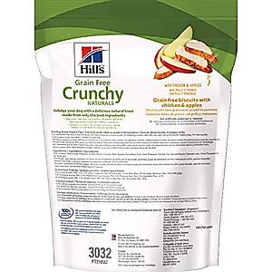 Hill's Grain Free Dog Treats, Crunchy Naturals with Chicken & Apples, Healthy Dog Snacks, 8 oz. Bag