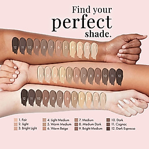 MagicMinerals AirBrush Foundation by Jerome Alexander – 2pc Set with Airbrush Foundation and Kabuki Brush - Spray Makeup with Anti-aging Ingredients for Smooth Radiant Skin (Light)