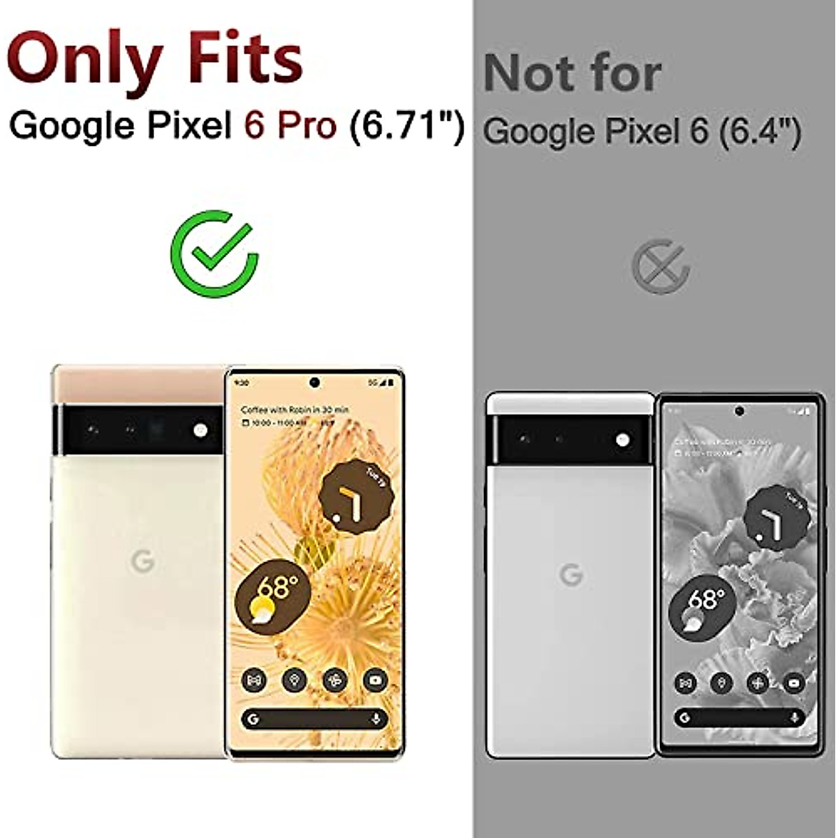 ANTSHARE Designed Google Pixel 6 Pro Case,Waterproof Shockproof Clear Protective Case with Built-in Screen Protector,Full Body Case Slim Cover for Pixel 6 Pro 6.7 Inches(Black/Clear)
