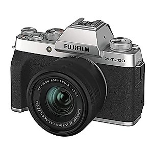 Fujifilm X-T200 Mirrorless Digital Camera w/XC15-45mm Kit - Silver