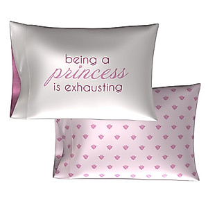 Disney Princess Sleeping Beauty Silky Satin Standard 2 Pack Pillowcase Cover Set 20x30 for Hair and Skin, (Officially Licensed Product) by Franco Collectibles