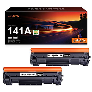 (with Chip) 141A Black Toner Cartridge, W1410A 2 Pack: 141A Toner Replacement for HP 141A Toner Compatible with Compatible with Laser M110w (7MD66F), Laser MFP M140w (7MD72F) Printer | 141A W1410A