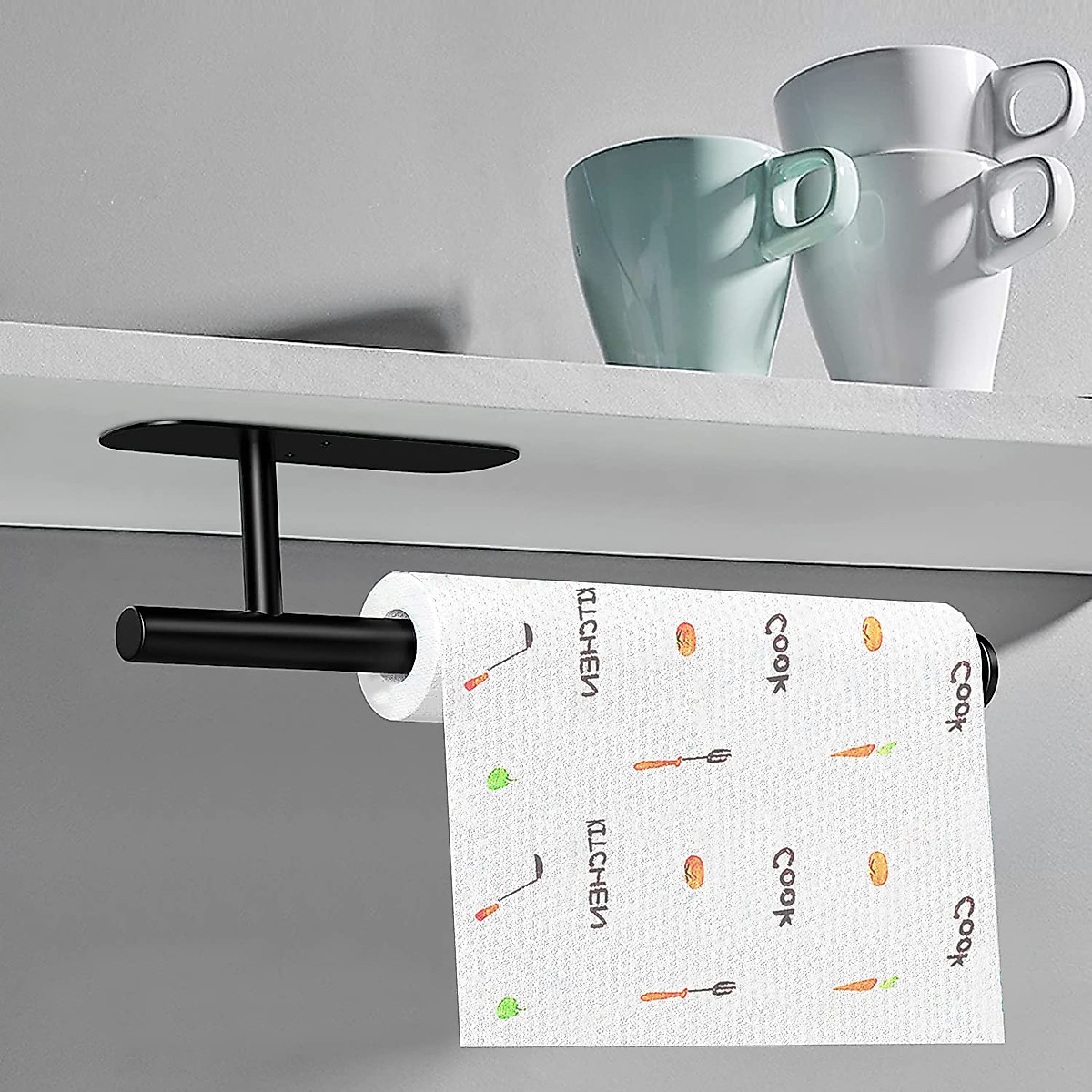 Paper Towel Holder Under-Cabinet and Wall-Mount - Both Available in Self Adhesive and Screws Paper Towel Holder for Kitchen, SUS304 Stainless Steel