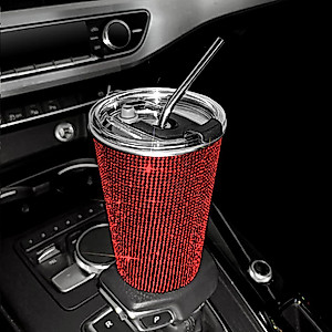 Zcargel Bling Drink Coffee Mug, Crystal Drink Cup 20 Oz Stainless Steel Straw Coffee Cup Travel Mug Leak-proof Insulated Coffee Mug With Straw Water Cup Straight Cup For Home Office