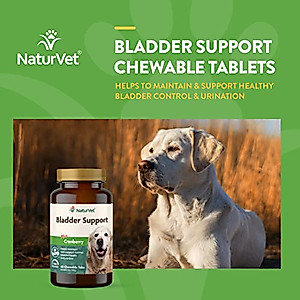NaturVet – Bladder Support for Dogs – Plus Cranberry | Supports Healthy Bladder Control & Normal Urination | 60 Time Release Chewable Tablets