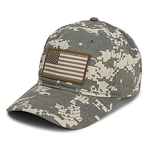 Patriot Series Digital Camo American Flag Hat 6-Panel Unstrutcuted American Flag Dad Cap (Digital Camo)