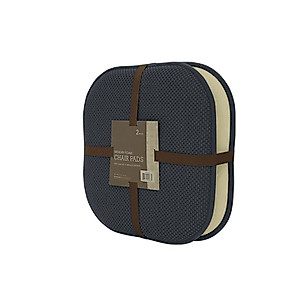 GoodGram 4 Pack Non Slip Ultra Soft Chenille Honeycomb Premium Comfort Memory Foam Chair Pads/Cushions - Assorted Colors (Purple)