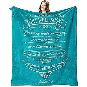 Get Well Soon Gifts for Women Blanket, Inspirational Encouragement Gifts for Women After Surgery, Surgery Recovery Feel Better Gifts for Women, Comforting Gifts for Cancer Patients Blanket 60" x 50"