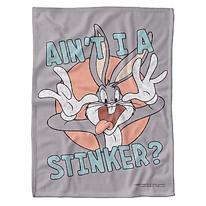 LOGOVISION Looney Tunes Lightweight Baby Blanket, 30"X40", Aint I A Stinker Unisex for Infants Girls & Boys