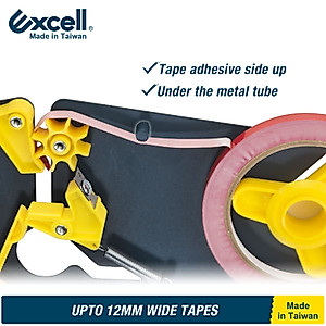 Excell EZ-Cut Tape Bag Sealer with Trimmer Blade: Fits 12 mm Tape, Ideal for Sealing Candy, Bread, and Meat. Easy to Cut and Trim Bags. Durable, Table-mountable. Includes Sealer and Tape roll.