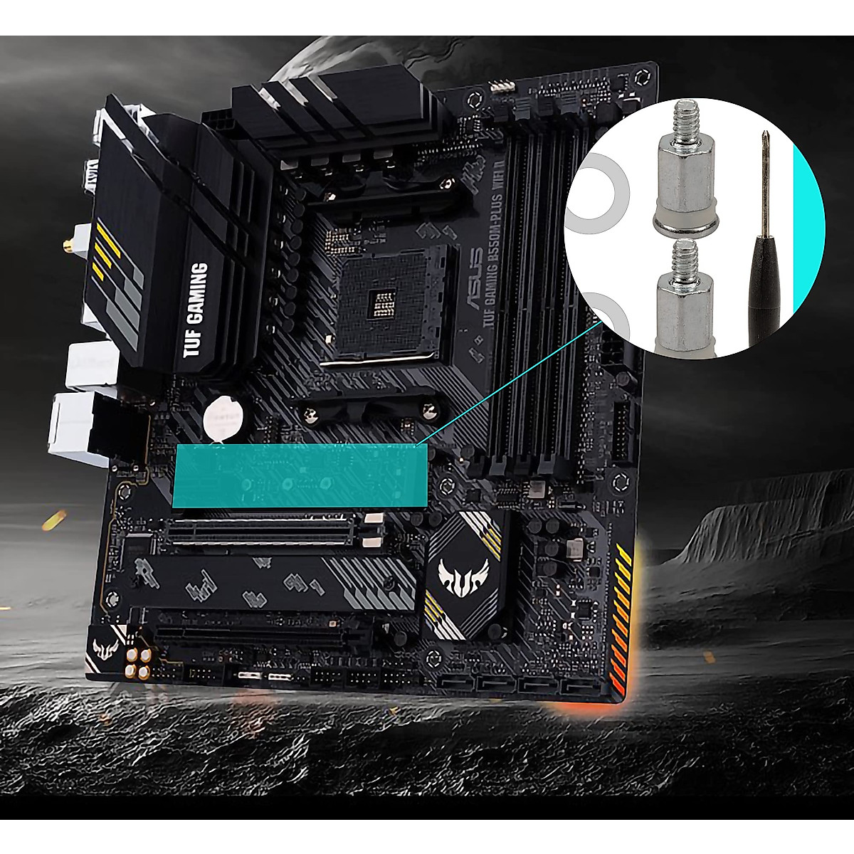 20 Sets M.2 Screws, NVMe Screw, SSD m.2 Mounting Kit with Screwdriver Compatible with ASUS Motherboard