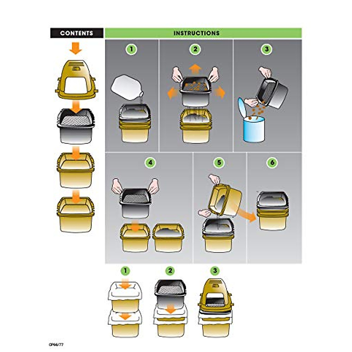 Van Ness Pets Odor Control Large Enclosed Sifting Cat Pan with Odor Door, Hooded, Beige, CP66