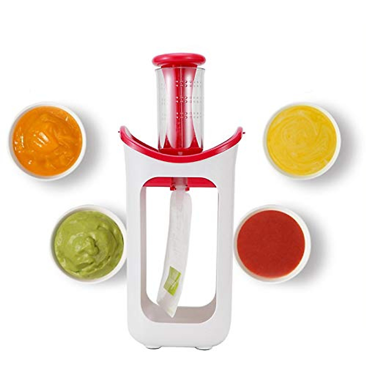 Squeeze Station, Pouch Filling Station for Homemade Babies and Toddlers Semi-Solid Food Portable Puree Squeezer Tool Consisting Subpackage Bag