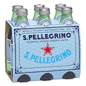 San Pellegrino 80087 Sparkling Natural Mineral Water, 8 oz Bottle, 24/Carton