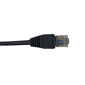 CERRXIAN RJ45 Male to Female LAN Ethernet Network Cat 5e Panel Mount Cable (Black)(2m)