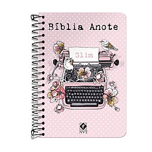 Bíblia Anote NVT Slim espiral - Typo Rosa: Série Slim