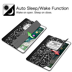 Fintie Case for iPad Pro 12.9 (2nd Gen) 2017 / iPad Pro 12.9 (1st Gen) 2015 - [SlimShell] Ultra Lightweight Standing Protective Cover with Auto Wake/Sleep, Composition Book Black