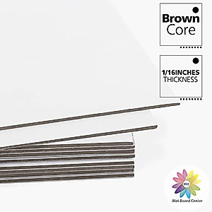 Mat Board Center, White Backing Boards - Full Sheet - for Art, Prints, Photos, Prints and More, 10 Pack, 11x14