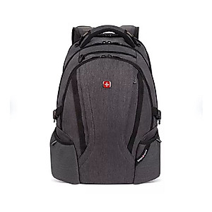 SwissGear ScanSmart Laptop Backpack, Fits Most 16" Notebook Computers, Swiss Gear Outdoor, Travel, School Bag Bookbag, Black Color