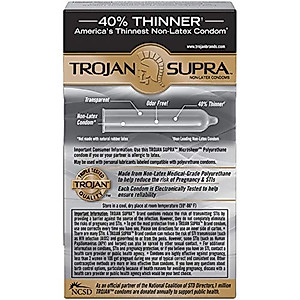 Trojan Supra Lubricated, 6 Count