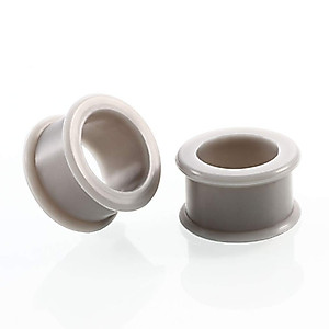 CABBE KALLO 12Pairs Silicone Tunnels Ear Gauges Kit 6G-22mm Double Flared Saddle Expander for Women Men Body Piercing Jewelry Gauge, 0g(8mm)