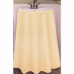Better Home Link Design Textured Microfiber Sink Skirt, Luxurious Fabric Bathroom Vanity Cover, (Beige)