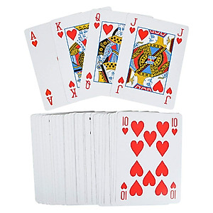 Jumbo Large Playing Cards - (3 Decks) Big 5 x 7 Inch Giant Deck of Cards Huge Playing Cards Poker Playing Cards for Casino Theme Party Decorations Game Night and Magic Supplies