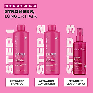 Lee Stafford Grow Strong & Long Hair Regrowth Volume Shampoo for Women & Men | Hair Lengthening Products Anti Hair Loss & Thinning | 500 ML | Sulphate Free For Damaged and Breakage prone Hairs