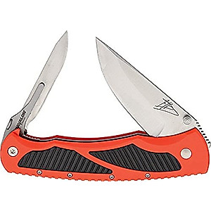 Havalon XTC-TZBO Titan, Double Folding Blade, Black/Orange Handle 6 Extra 60A and 6 Extra 70A Blades, Blade Remover, Jim Shockey Holster