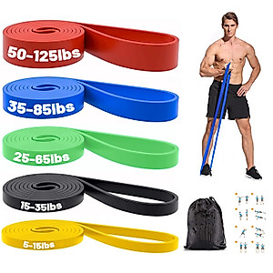 Resistance Bands, Pull Up Bands, Exercise Workout Bands for Working Out, Pull Up Assistance Bands Set for Men & Women, Body Stretching, Physical Therapy, Muscle Training - Multicolor