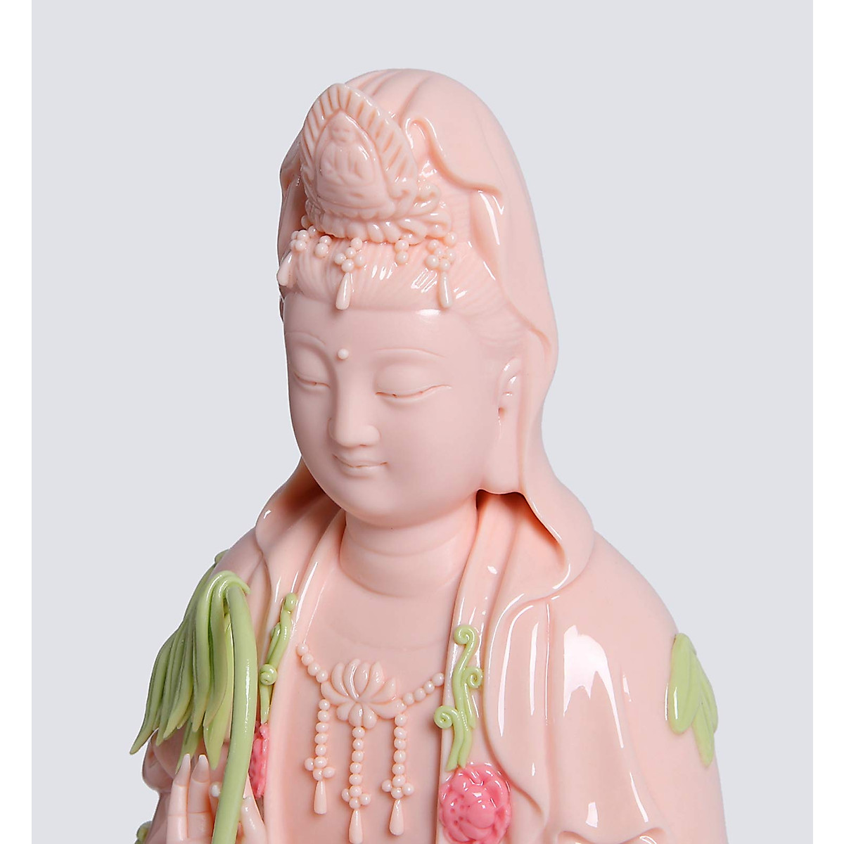ART PARK Guan Yin Statue, Quan Yin Statue, Kwan Yin Statue, Kuan Yin Statue, Home Decor, Best Chinese Feng Shui Gifts. (11 Inches Top Ceramic Guan Yin)