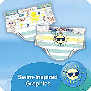 Pampers Splashers Swim Diapers Disposable Swim Pants, Medium (20-33 lb), 18 Count (Pack of 2) Twin Pack