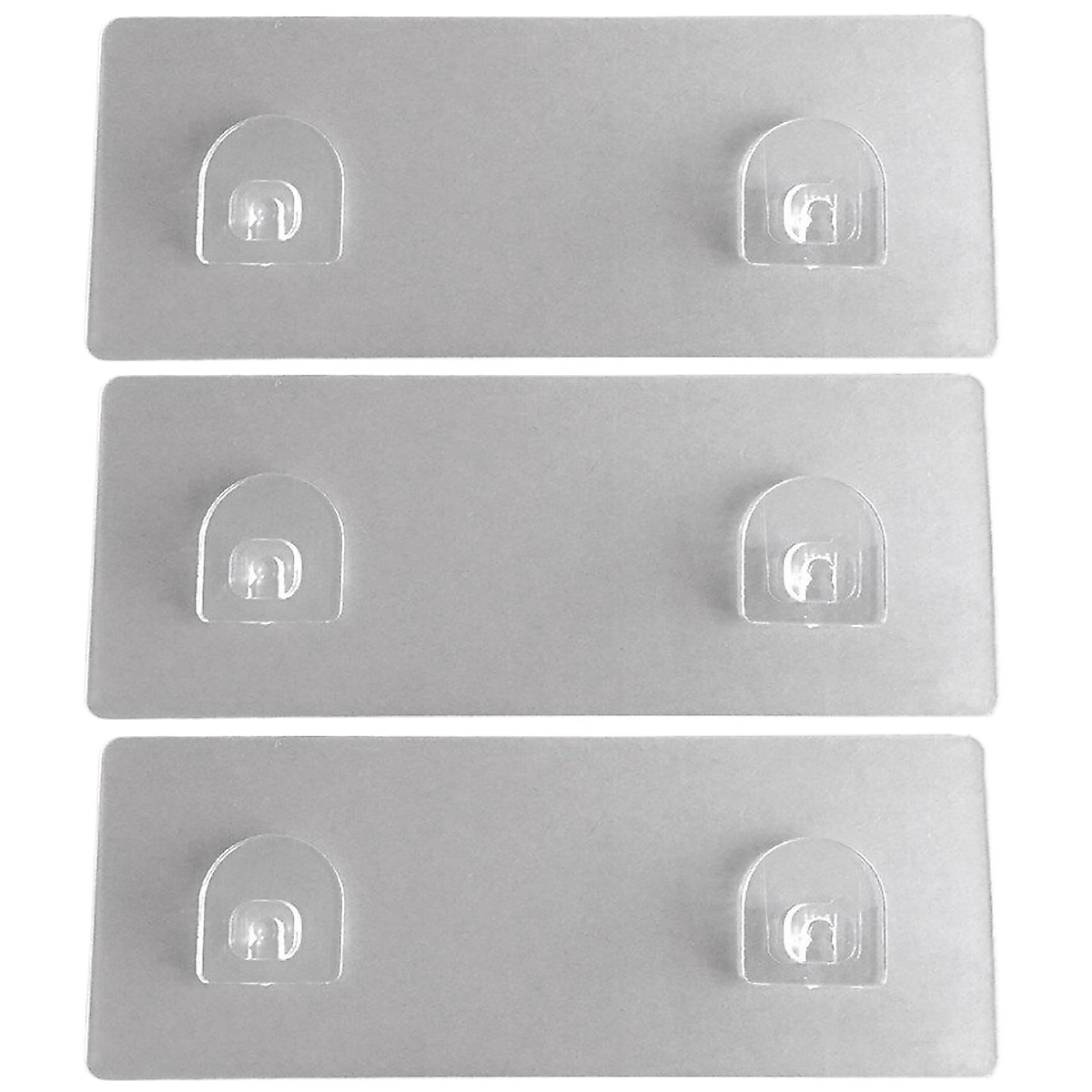 Jeorywoet Shower Shelf Adhesive Replacement, 3PCS Shower Adhesive Strips, No Drilling Double Shower Adhesive Hooks, Clear Shower Organizer Adhesive for Bathroom Kitchen, Shower Organizer Adhesive