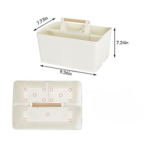 Xuhdukc Portable bathroom caddy with handle for kitchens, bathrooms, trips, picnics, college dorms. Bathroom caddies are a necessity for college life.