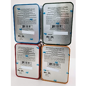 Garbage Pail Kids Topps Food Fight Blue, Green, Red & Orange Set of 4 Trading Card Collector Tins