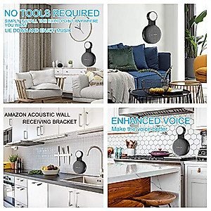 WIDEPLORE Google Home Mini Wall Mount Holder,Update Space-Saving Design AC Outlet Mount, Perfect Cord Management for Google Home Mini Voice Assistant (1 Pack Black)