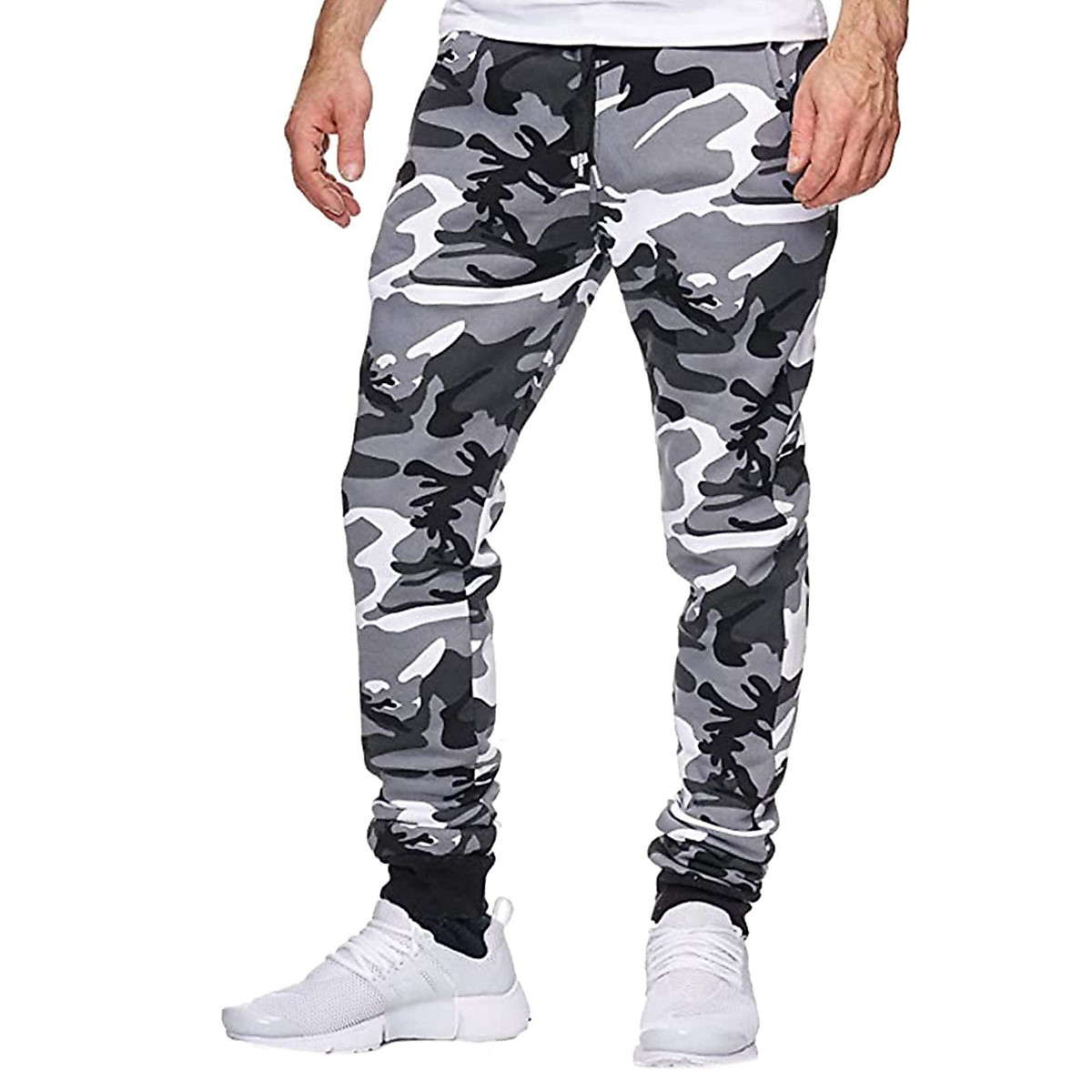 Grey Sweatpants Men,Joggers for Men Outdoor Pocket Drawstring Solid Color Mens Sweatpants Sports Men Joggers Sweatpants, O5-o-gray, Large