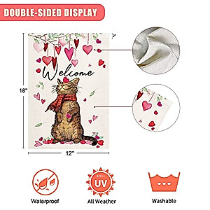 Valentine Day Garden Flag Outdoor Decorations for Seasonal Home Yard Spring…