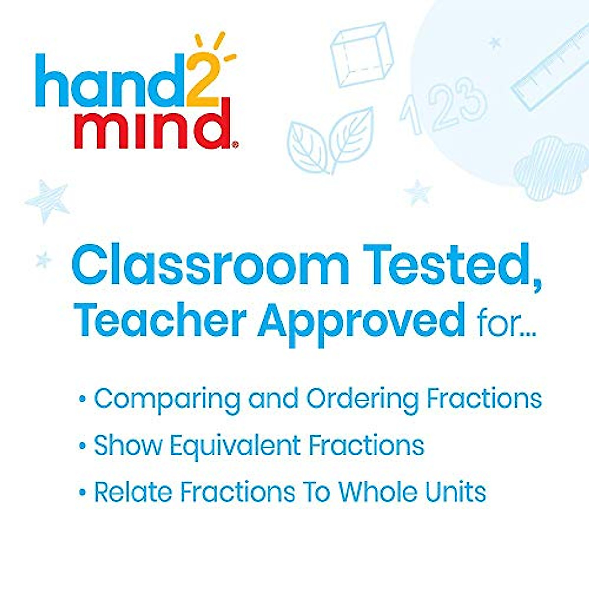 hand2mind Plastic Double-Sided Decimal and Fraction Tiles, (Set of 51) & Plastic Connecting Fraction Circles, Fraction Manipulatives, Unit Fraction, Rainbow Circle Math Manipulatives, (Set of 5)