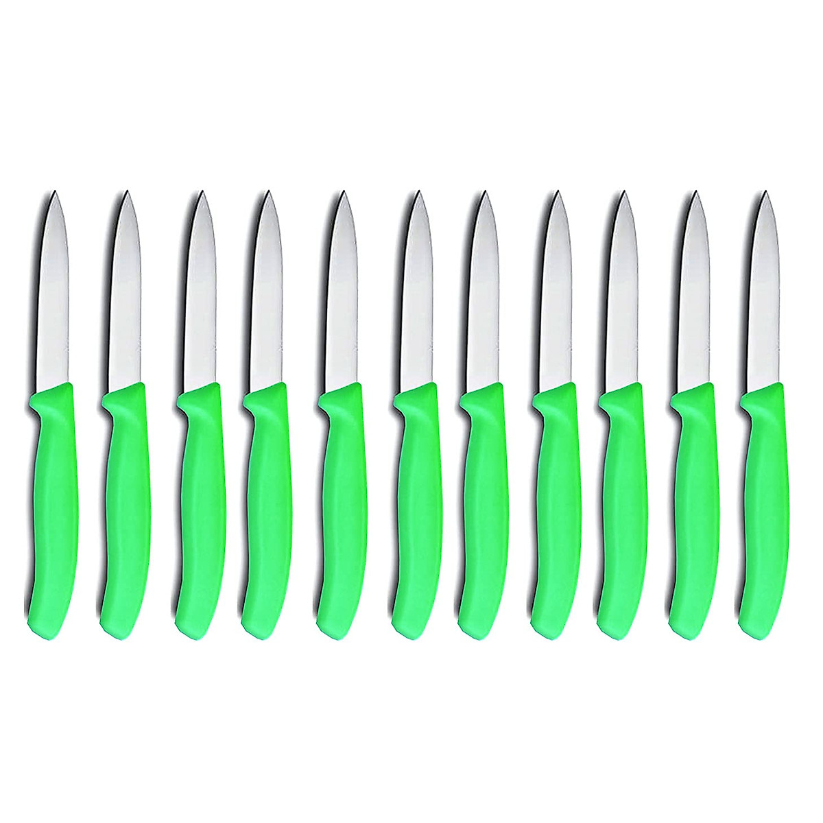KitchenGear 12 Pcs Fruit Paring Knives - Knife Set of 12 - Small Kitchen Fruit Slicing Peeling Vegetable Tomato Knife 3.2" Inch Utility Small Straight Edge Spear Point - Best Gift Set