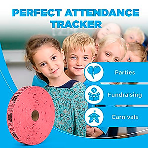 Raffle Tickets - Admit One Single Roll - Roll of 2000 Raffle Tickets (White)