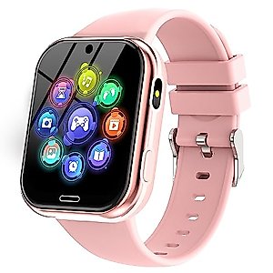 Smart Watch for Kids Gift for Girls Toys Age 6-8 Kids Game Smart Watches for Girls Boys 8-10 with 24 Games Video Camera Music Alarm Educational Birthday Gifts Ages 6 7 8 9 10 11 12 Years Old (Pink)