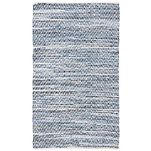 Safavieh Montauk Collection 5' x 8' Blue MTK423L Handmade Area Rug