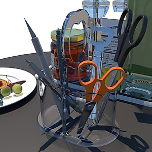 CLLMKL Cutlery Storage Box, Box with Handle, Spoon Holder (5.3X3.6X7.5in)