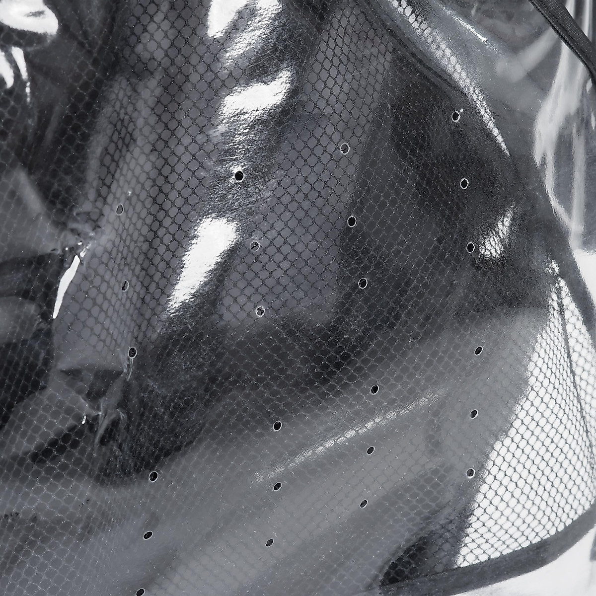 Foundations Quad 4-Seat Stroller Rain Cover, Easy to Use Snaps Surrounding a Mesh Window, Air Ventilation While Covered, 360 Degree Flaps, Weather Shield (Clear)