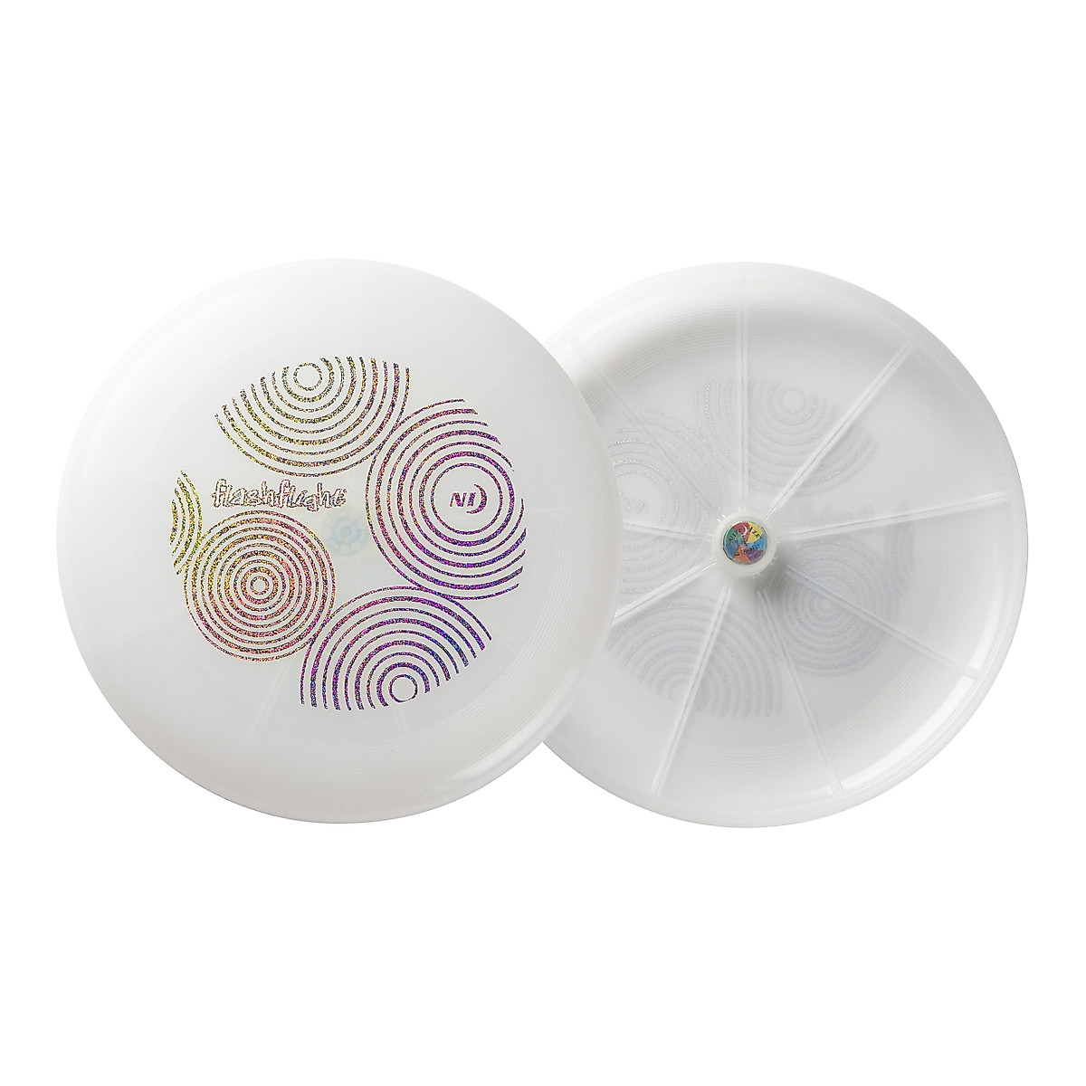 Nite Ize Flashflight Light Up Flying Disc - Family Game Night Fly Disc Toy - LED Disc with Replaceable Batteries - Family Game Night Accessories with Light - Disc-O