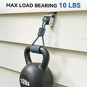 HUXOR 10-Pack Vinyl Siding Screws Hooks for Home Security Camera, Outdoor No-Hole Camera Mount Hanger for Blink, Arlo, Ring, Stainless Steel Siding Clips